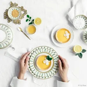Bernardaud Constance Coupe Soup - Green/gold