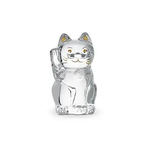 THE MARTHA, BY BACCARAT Lucky Cat Figurine - Clear