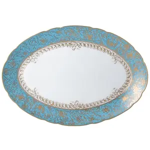 Bernardaud Eden Oval Platter, 13 - Turquoise