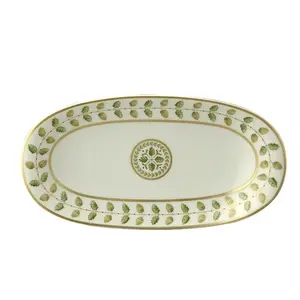 Bernardaud Constance Relish Dish - Green/gold