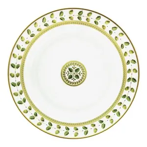 Bernardaud Constance Open Vegetable Dish - Green/gold