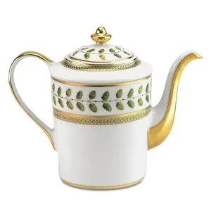 Bernardaud Constance Coffee Pot - Green/gold