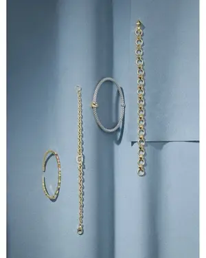 SUZANNE KALAN 18k Yellow Fireworks Rainbow Sapphire And Diamond Bangle Bracelet - Multi/gold