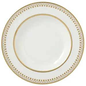 Bernardaud Soleil Levant Rim Soup - White/gold