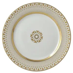 Bernardaud Soleil Levant Salad Plate - White/gold