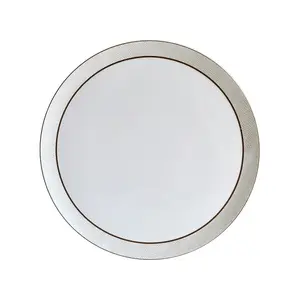 Bernardaud Sauvage White Round Tart Platter - Gold/white