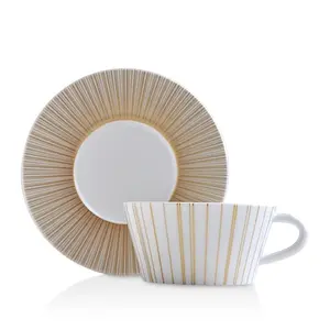 Bernardaud Sol Tea Saucer - Gold/white