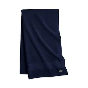 Lacoste Heritage Antimicrobial Bath Sheet - Navy