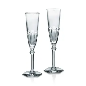 THE MARTHA, BY BACCARAT Harcourt Eve Flute, Set Of 2 - Clear