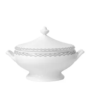 Bernardaud Loft Soup Tureen Gray And White