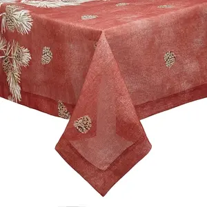 MODE LIVING Cambridge Tablecloth, 70 Round - Burnt Orange