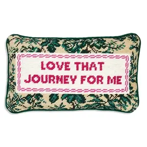 FURBISH Love That Journey For Me Needlepoint Pillow - Multi