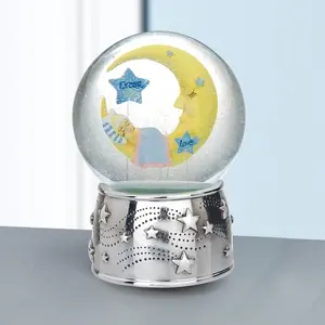 REED & BARTON Sweet Dream Silverplated Musical Water Globe