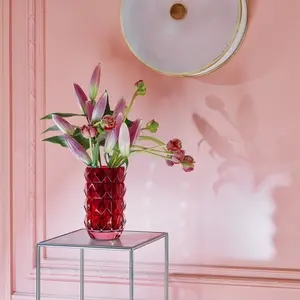 THE MARTHA, BY BACCARAT Louxor Round Medium Vase - Red