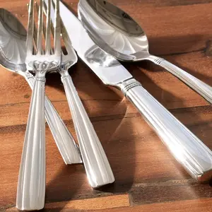 REED & BARTON Crescendo Ii Stainless Steel 65 Piece Flatware Set, Service For 12