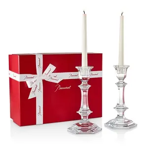 THE MARTHA, BY BACCARAT Harcourt Candlesticks, Set Of 2 - Clear
