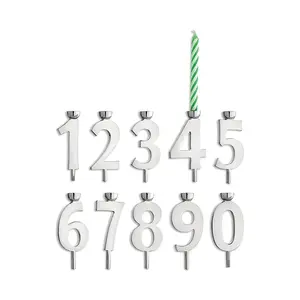 REED & BARTON Let's Celebrate 10-piece Candleholder Set - Metallic