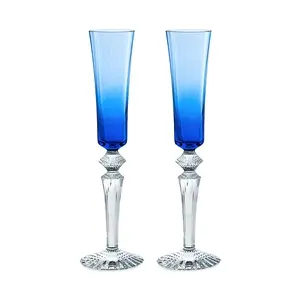THE MARTHA, BY BACCARAT Mille Nuits Flutissimo, Set Of 2 - Blue