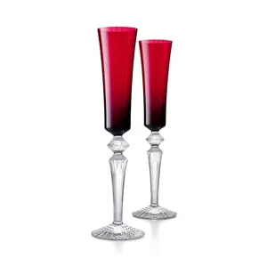 THE MARTHA, BY BACCARAT Mille Nuits Flutissimo, Set Of 2 - Ruby