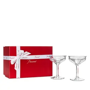 THE MARTHA, BY BACCARAT Harcourt Talleyrand Cocktail Glass, Set Of 2 - Clear