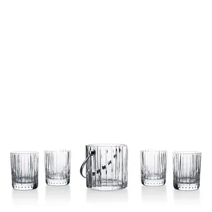 THE MARTHA, BY BACCARAT Harmonie On The Rocks Tumblers & Ice Bucket 5-piece Set - Clear