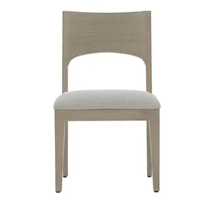 BERNHARDT Solaria Side Chair - Light Wood/white