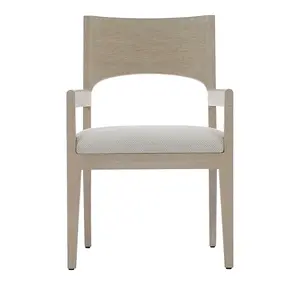 BERNHARDT Solaria Arm Chair - Light Wood/white