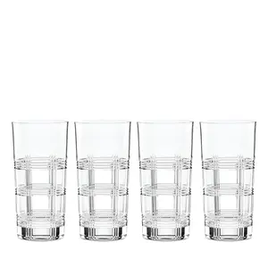 REED & BARTON Hudson Highball Glasses, Set Of 4 - Clear