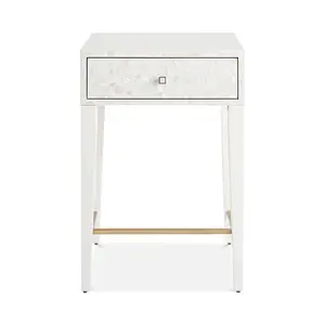 UNIVERSAL Miranda Kerr Home Love Joy Bliss Bedside Table - White Lacquer/soft Gold