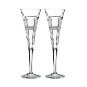 REED & BARTON Hudson Toasting Flutes, Set Of 2 - Clear