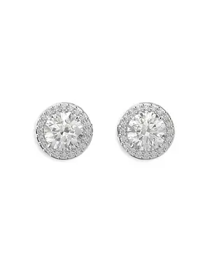 SWAROVSKI Una Pave Stud Earrings - Silver
