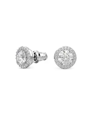 SWAROVSKI Una Pave Stud Earrings - Silver