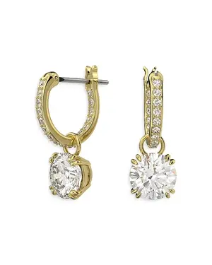 SWAROVSKI Stilla Huggie Hoop Drop Earrings - Gold