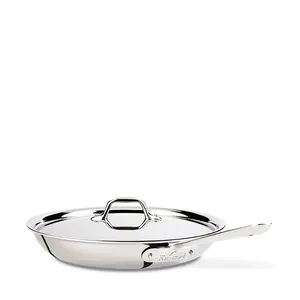 ALL-CLAD D3 12 Fry Pan With Lid - Stainless Steel