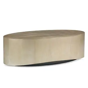 CARACOLE Come Oval Here Cocktail Table - Pompeii Finish/charcoal Base