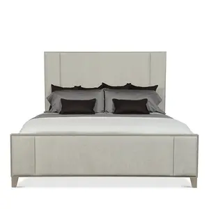 BERNHARDT Linea Upholstered King Bed - Cerused Greige Finish