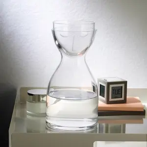 NUDE GLASS Mr. & Mrs. Small Bedside Water Set - Clear