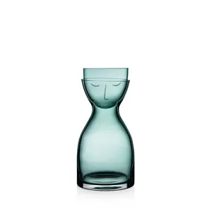 NUDE GLASS Mr. & Mrs. Small Bedside Water Set - Green