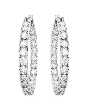 SWAROVSKI Matrix Crystal Inside Out Hoop Earrings - White