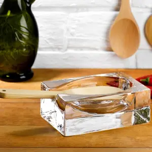 NUDE GLASS Cruet Spoon Rest