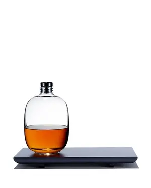 NUDE GLASS Malt Whisky Bottle & Tray Set - Clear