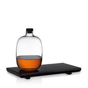 NUDE GLASS Malt Whisky Bottle & Tray Set