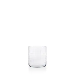 NUDE GLASS Finesse Grid Double Old Fashioned Whisky Glass, Set Of 4 - Clear