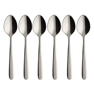 VILLEROY & BOCH Daily Line After-dinner Teaspoons, Set Of 6 - Stainless Steel