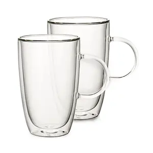 VILLEROY & BOCH Artesano Hot Beverages Extra Large Cup, Set Of 2 - Clear