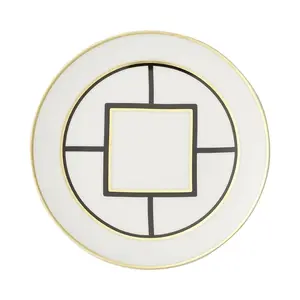 VILLEROY & BOCH Metro Chic Salad Plate With White Rim - Gold