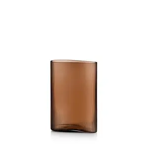 NUDE GLASS Mist Petroleum Short Vase - Brown