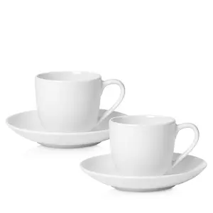 VILLEROY & BOCH For Me Espresso Cup & Saucer, Set Of 2 - White