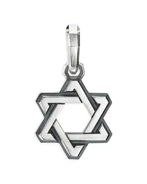 David Yurman David Yurman Sterling Silver Star Of David Pendant Black/silver