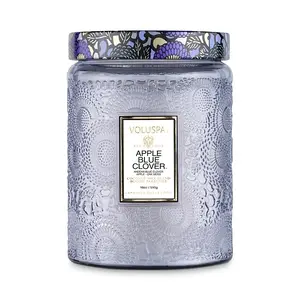 Voluspa Apple Blue Clover Large Jar Candle, 18 Oz